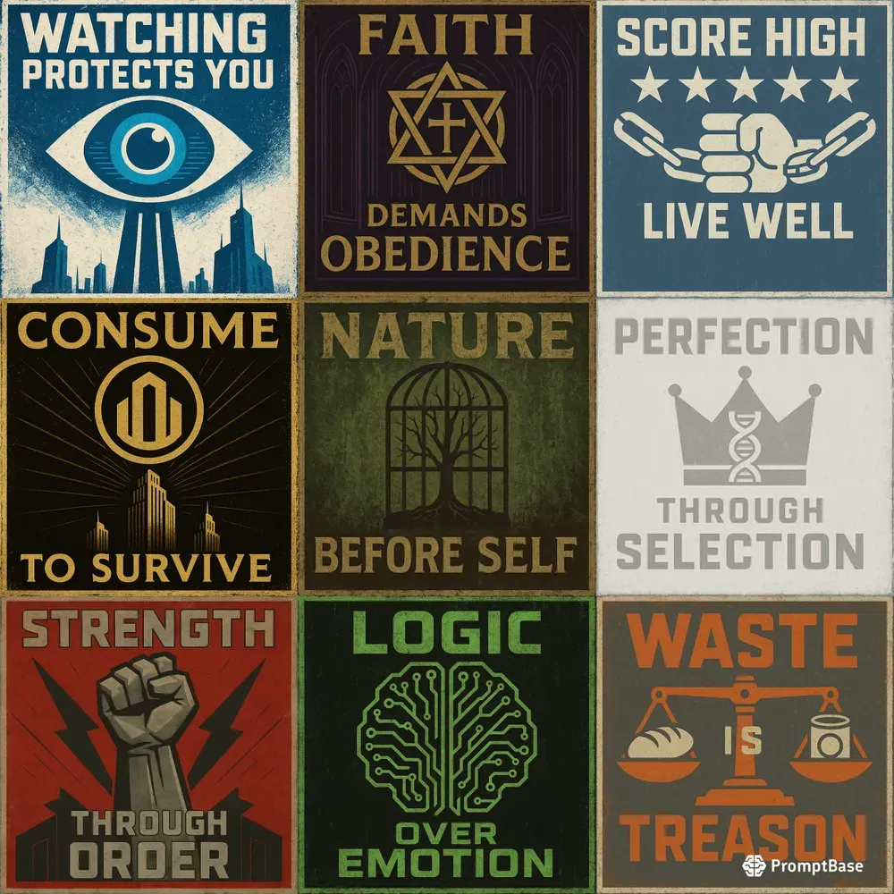 Dystopian Propaganda Poster Designers ChatGPT Image Prompt | PromptBase