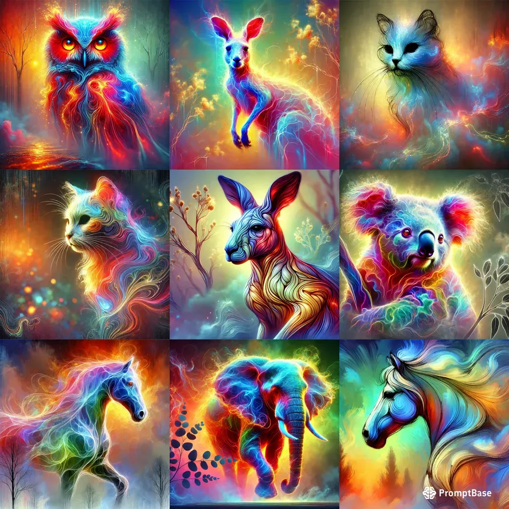 Surreal Heatmap Animals DALL·E Prompt | PromptBase