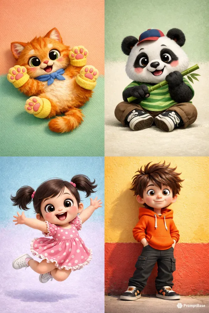 Expressive 3D Character Illustrations ChatGPT Image Prompt | PromptBase