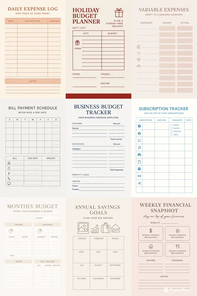 Etsy Ready Budget Planner Kits ChatGPT Image Prompt | PromptBase