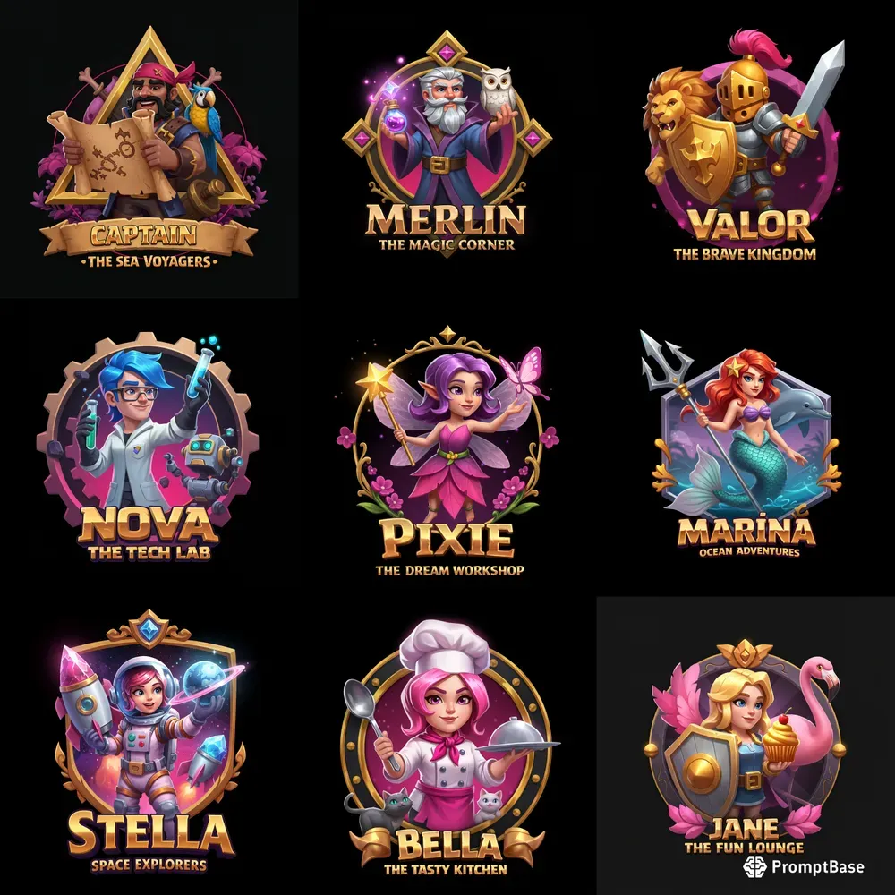 Magical Fantasy Logos Deluxe Kits Imagen Prompt | PromptBase