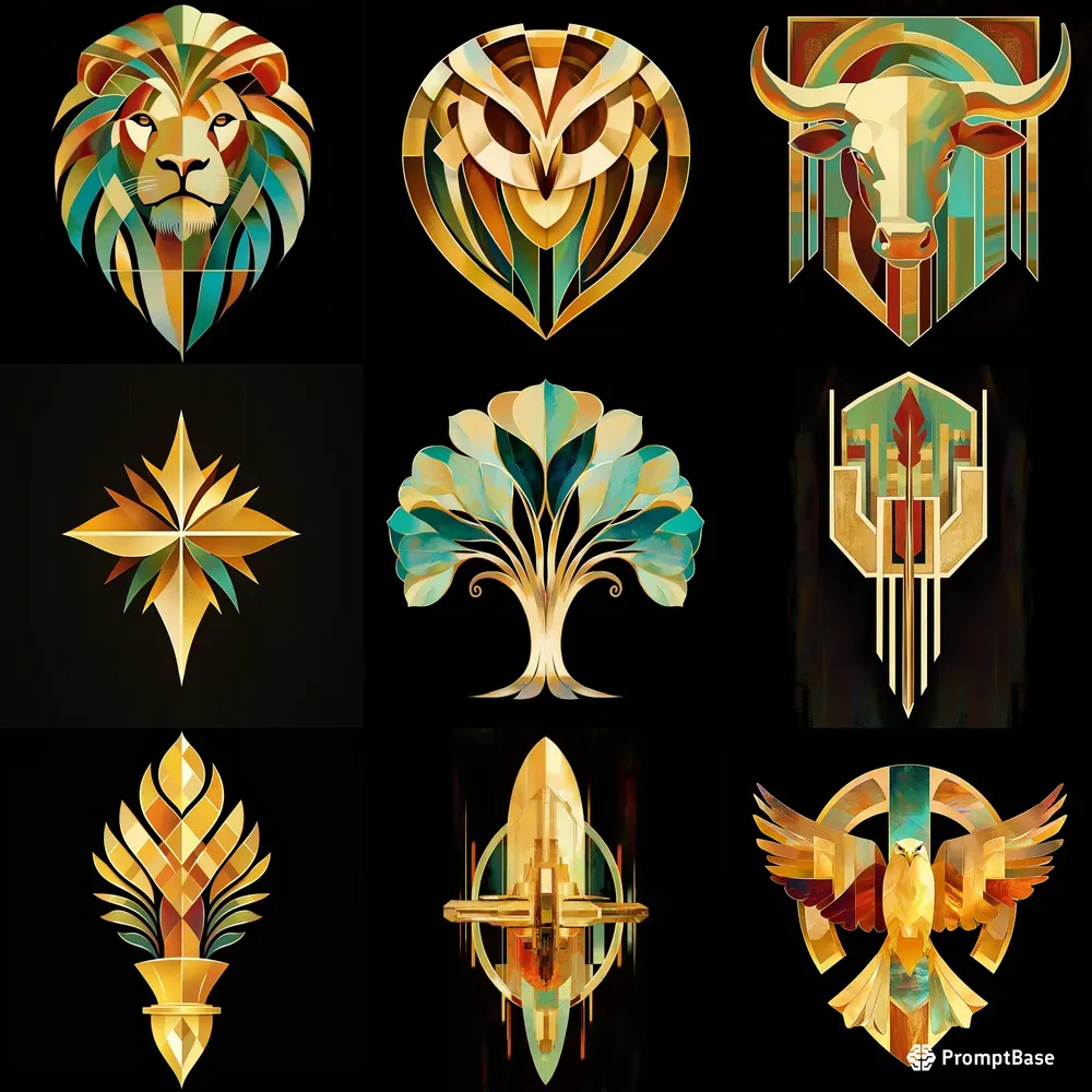 Elegant Symbiotic Logo Designs Midjourney Prompt | PromptBase