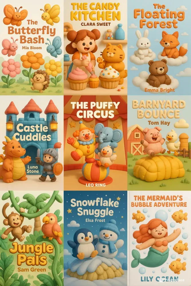 Adorable And Cute Book Cover Designs ChatGPT Image Prompt | PromptBase