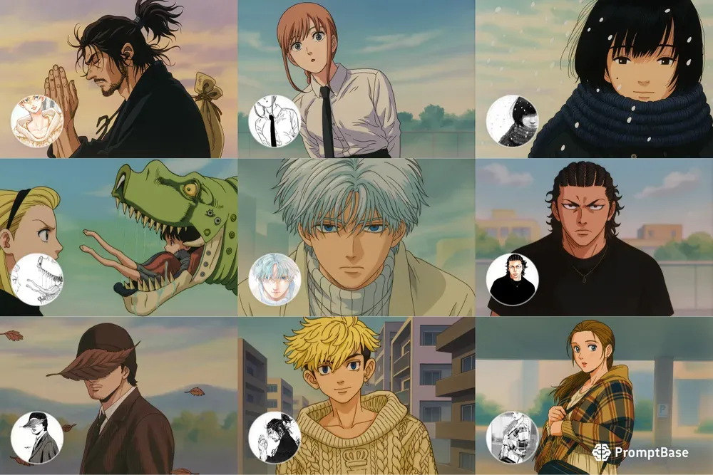 90s Anime Frames From Manga Panels ChatGPT Image Prompt | PromptBase