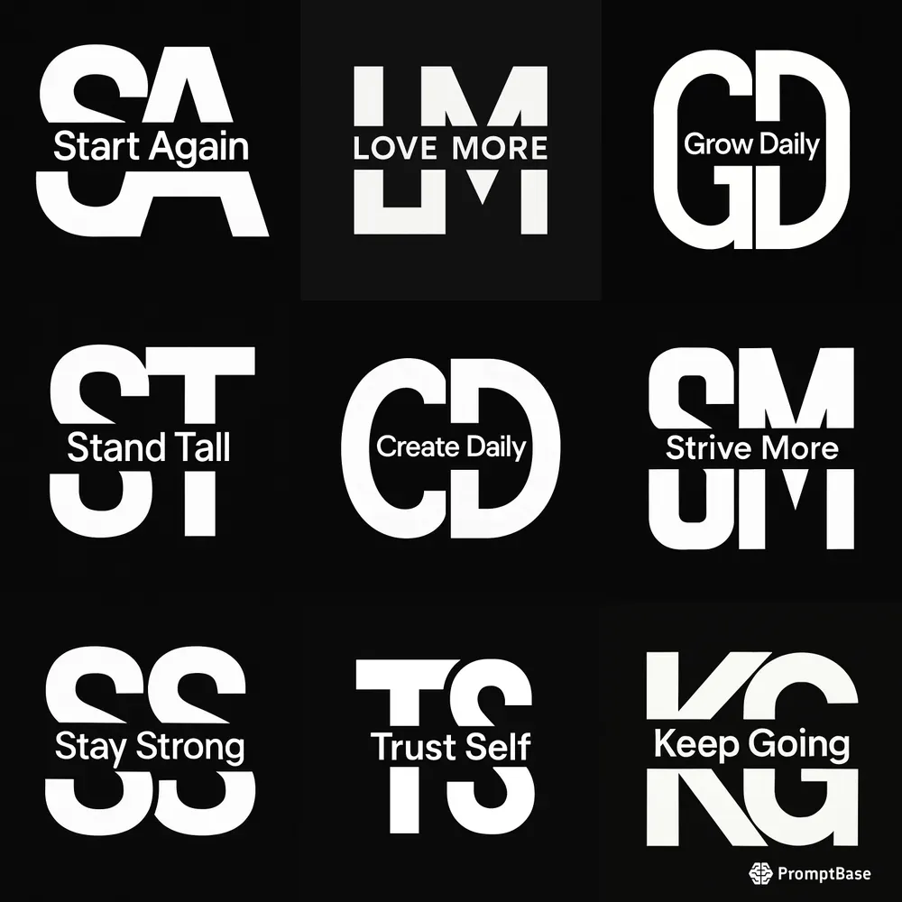 Modern Typographic Logos ChatGPT Image Prompt | PromptBase