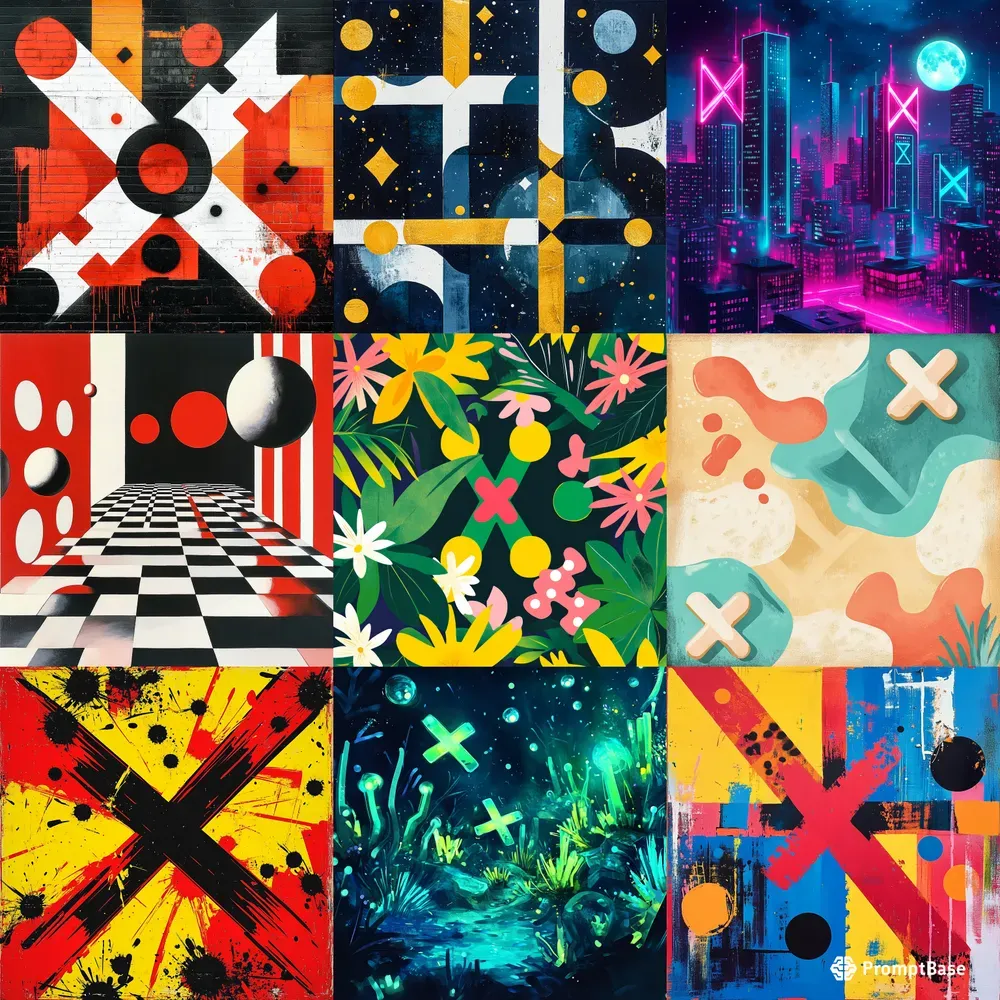 Noughts And Crosses Midjourney Prompt | PromptBase