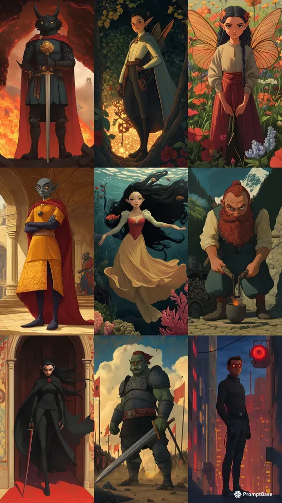 Legendary RPG Characters Midjourney Prompt | PromptBase