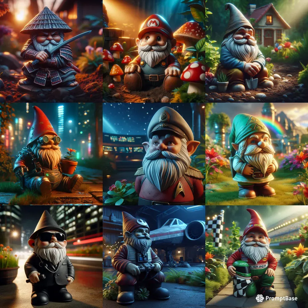 Ceramic Garden Gnomes Dall E Prompt Promptbase
