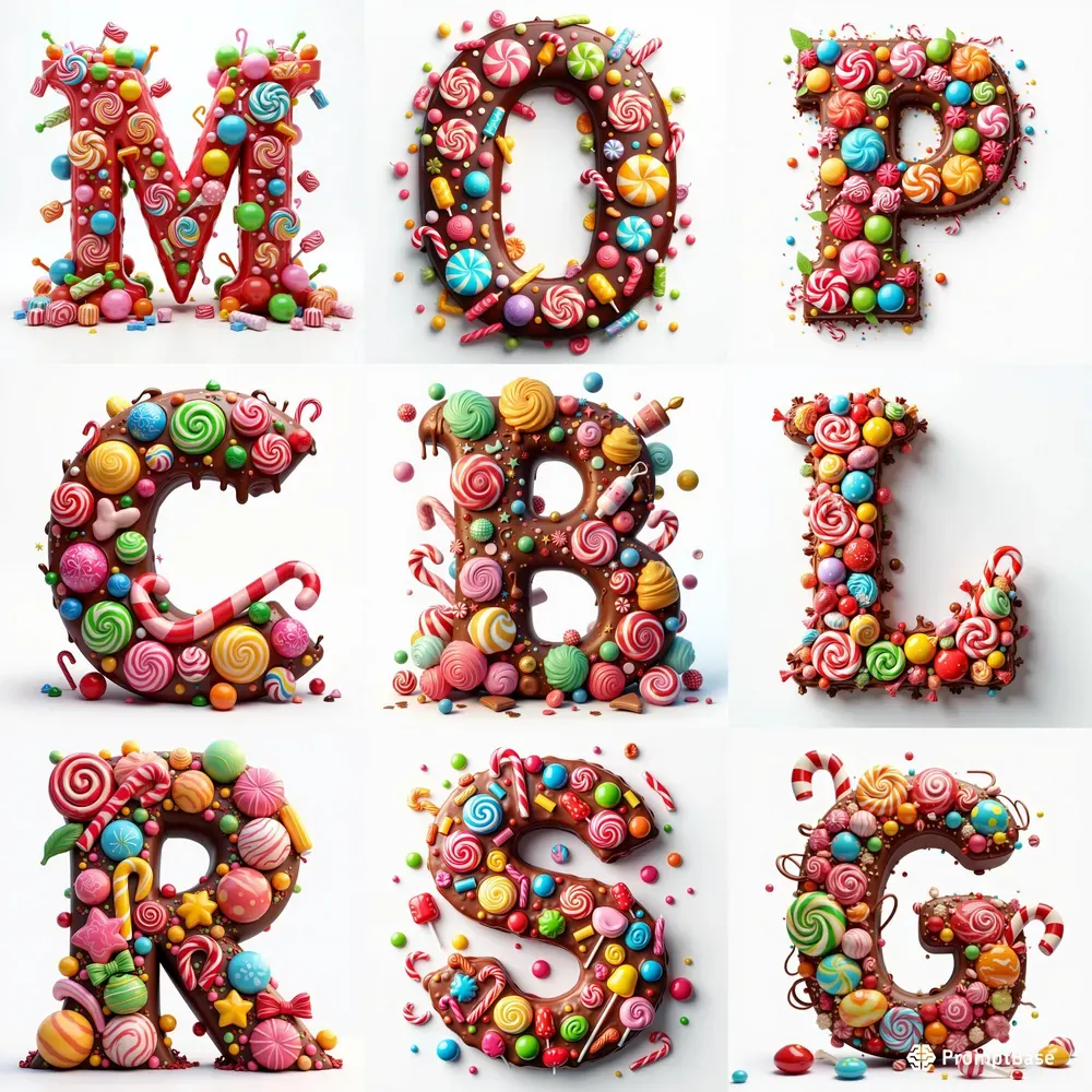 Candyland 3D Letters FLUX Prompt | PromptBase