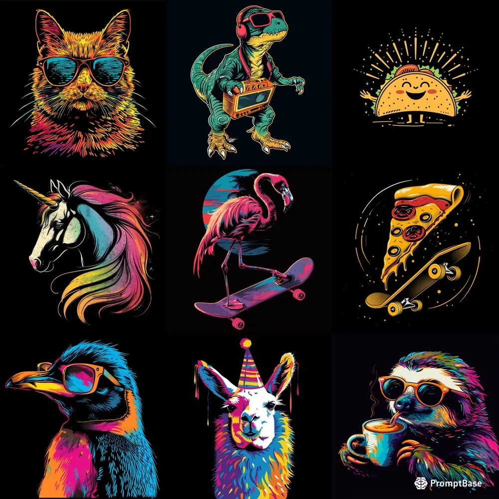 Trendy And Funny Designs For Tshirts Midjourney Prompt | PromptBase