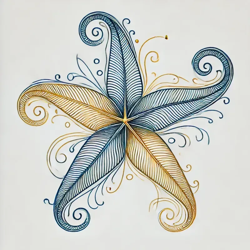 Golden Nautical Line Art DALL·E Prompt | PromptBase