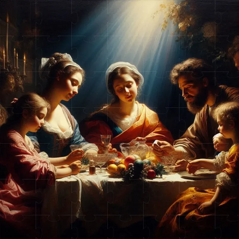 Baroquestyle Paintings Of Intimate Scenes DALL·E Prompt | PromptBase