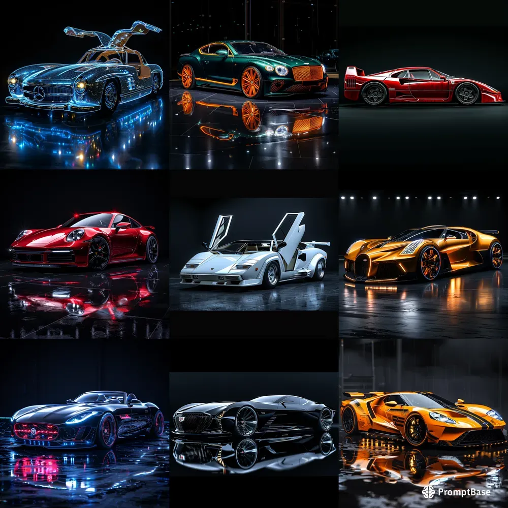 Futuristic Car Expression Designs Midjourney Prompt | PromptBase