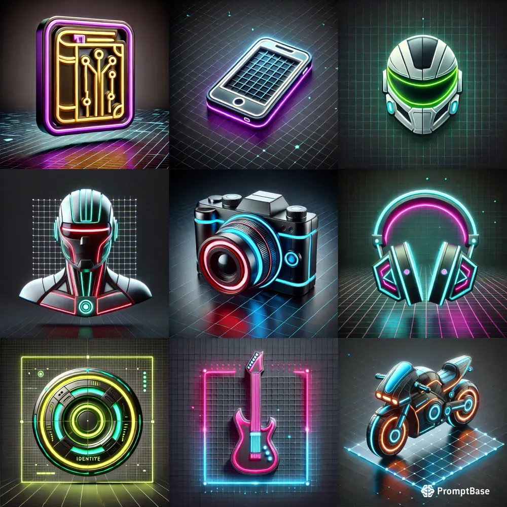 Realistic Tron Legacy 3D Icon Creator DALL·E Prompt | PromptBase