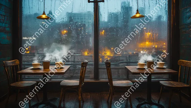 Coffee Shop Warmth Ambience Photos Midjourney Prompt | PromptBase