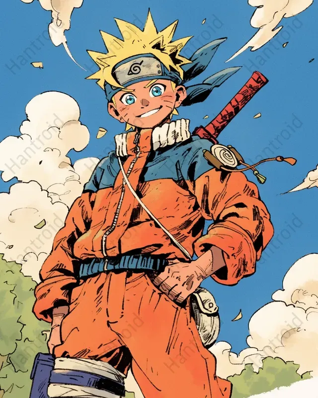 Dynamic Naruto Shippuden Art Midjourney Prompt | PromptBase