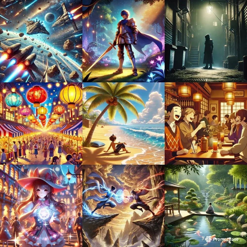 Vivid Cg Anime Characters And Scenes DALL·E Prompt | PromptBase