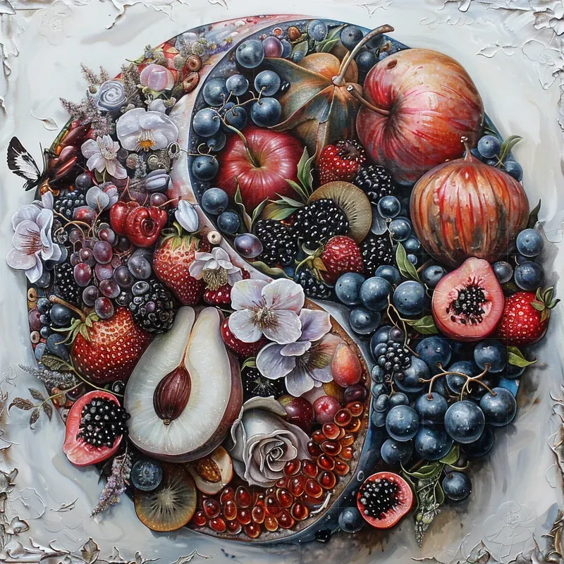 Yin Yang Oil Painting Compositions Midjourney Prompt | PromptBase