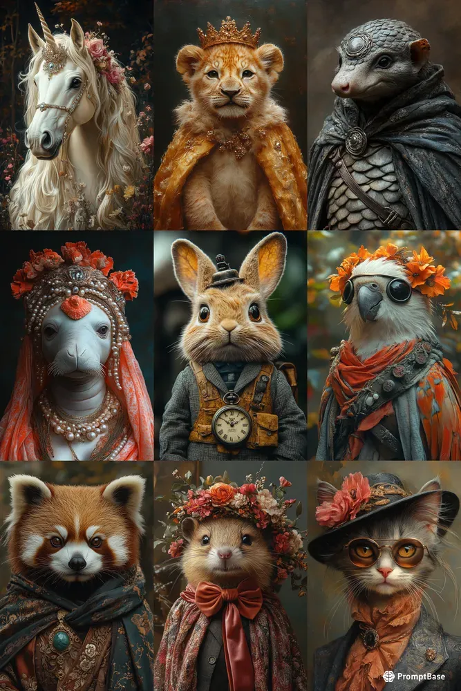 Regal Portraits Of Elegance Midjourney Prompt | PromptBase