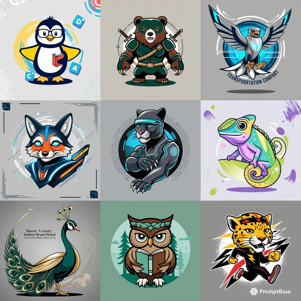 Visual Mascot Animals Designs Leonardo Ai Prompt | PromptBase