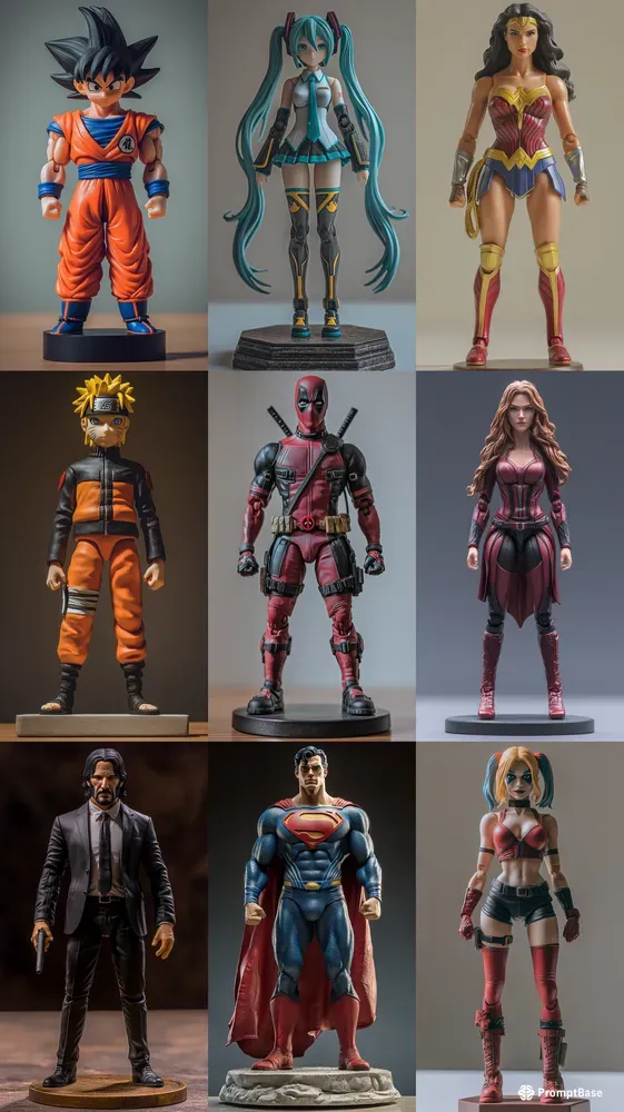 Photorealistic Full Body Action Figures Midjourney Prompt | PromptBase