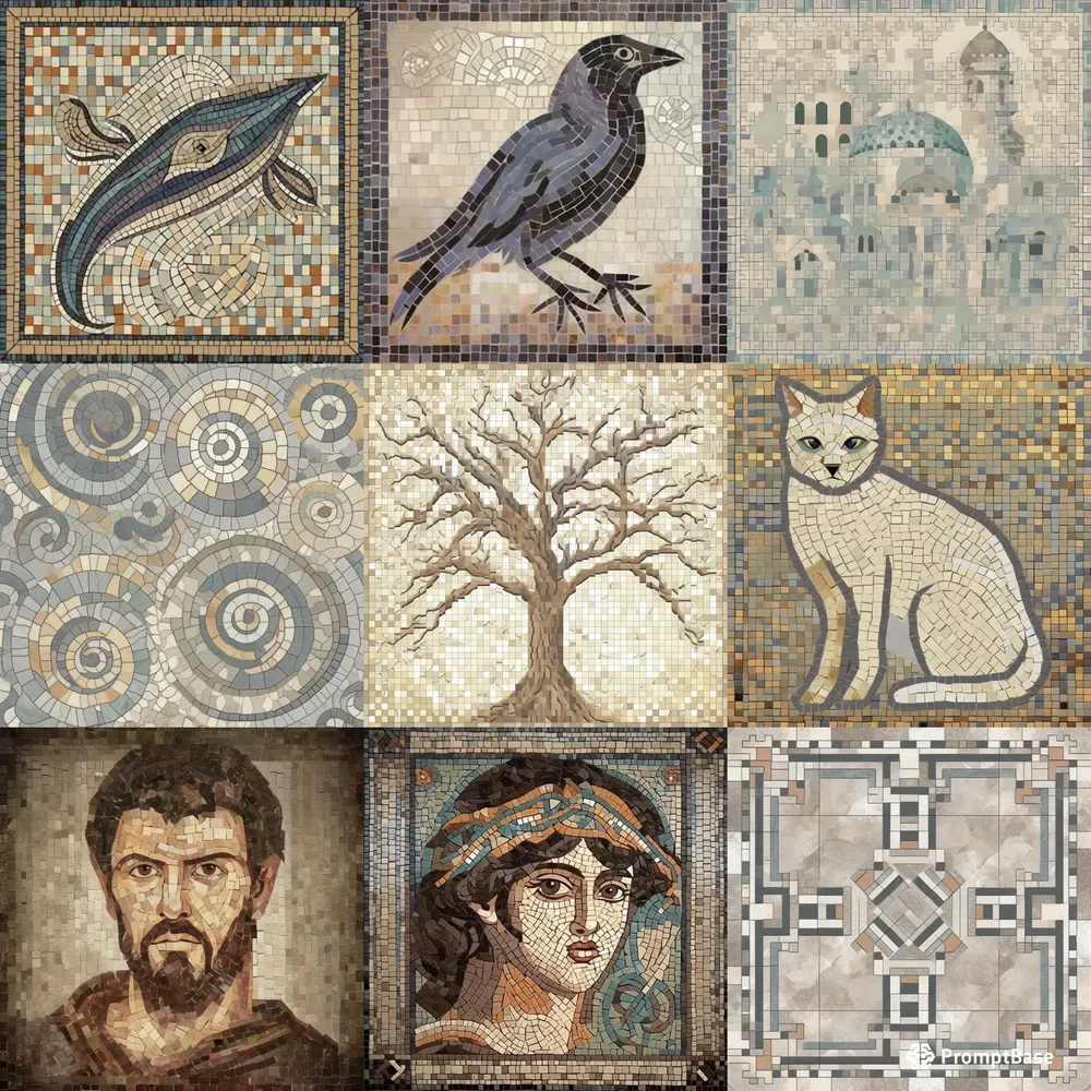 Roman Style Mosaics Midjourney Prompt | PromptBase