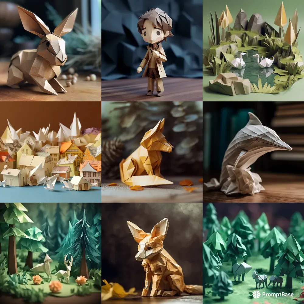 Realistic Papercraft Animals And Cos Midjourney Prompt | PromptBase