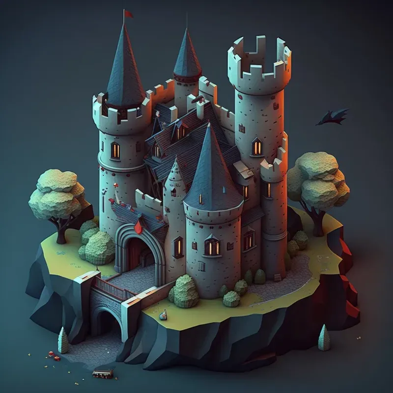 Isometric Art Game Assets Midjourney Prompt | PromptBase