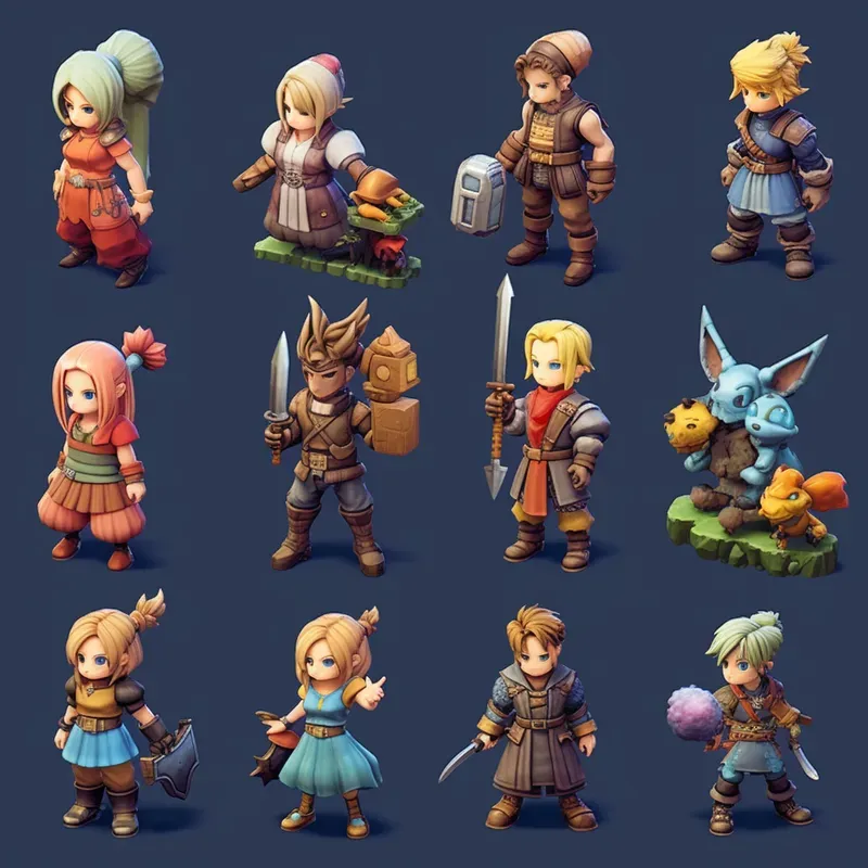 RPG Pixel Art Sprites Midjourney Prompt | PromptBase