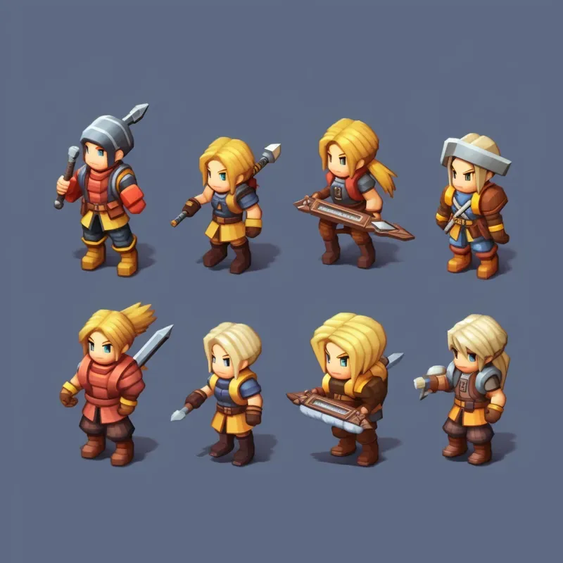RPG Pixel Art Sprites Midjourney Prompt | PromptBase