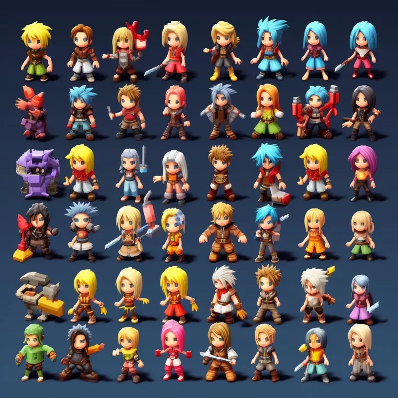 RPG Pixel Art Sprites Midjourney Prompt | PromptBase