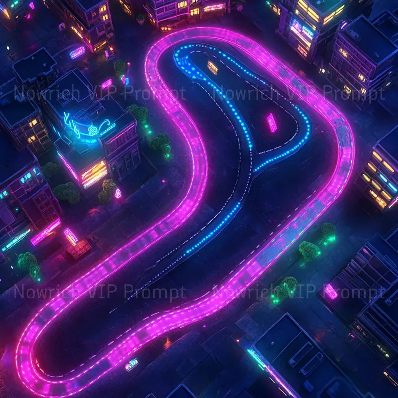 Racing Game Maps Midjourney Prompt | PromptBase