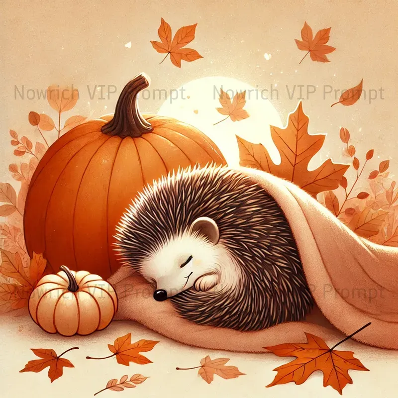 Charming Animal Autumn Storybook Art DALL·E Prompt | PromptBase