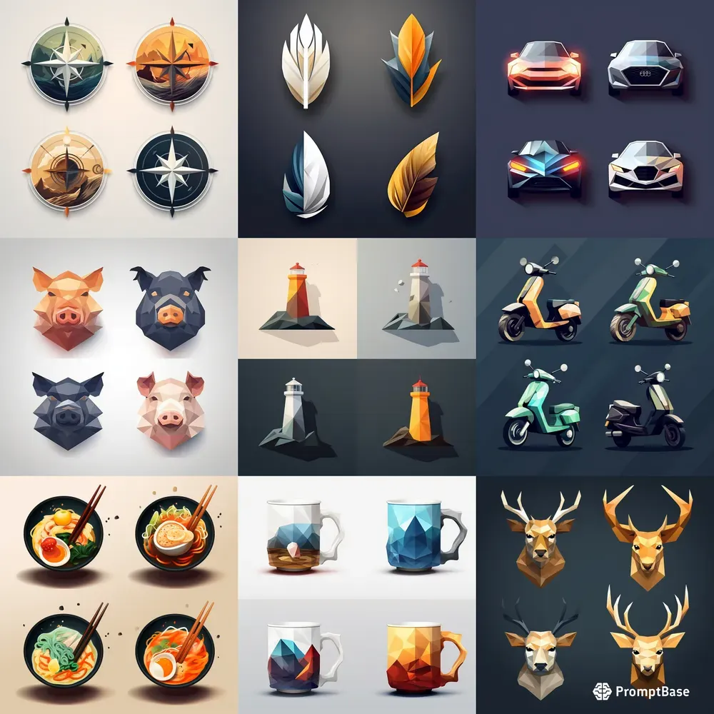 HD Low Poly Brandings Midjourney Prompt | PromptBase