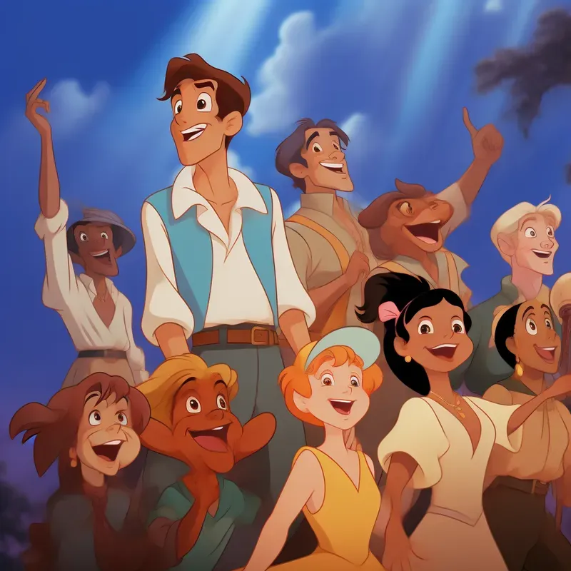 Nostalgic Disney Character Animations Midjourney Prompt | PromptBase