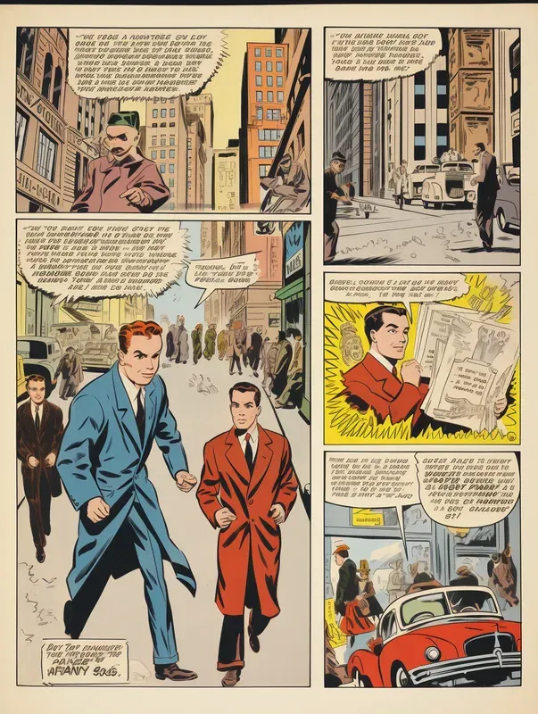 Layouts Of Comic Book Story Pages Midjourney Prompt | PromptBase