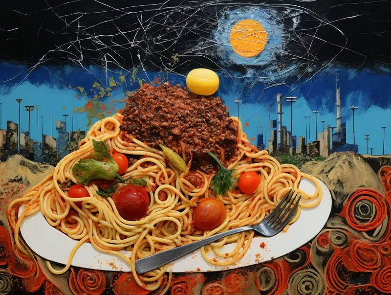 Food Abstract Paintings Midjourney Prompt | PromptBase