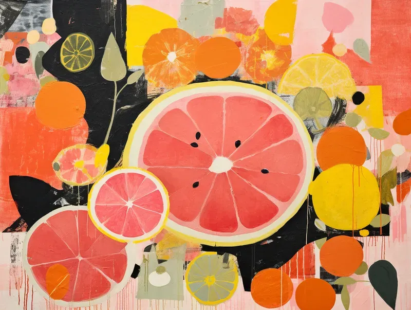 Food Abstract Paintings Midjourney Prompt | PromptBase