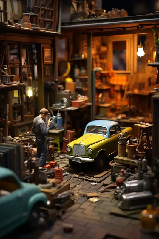Diorama Miniature Scene Reproductions Midjourney Prompt | PromptBase