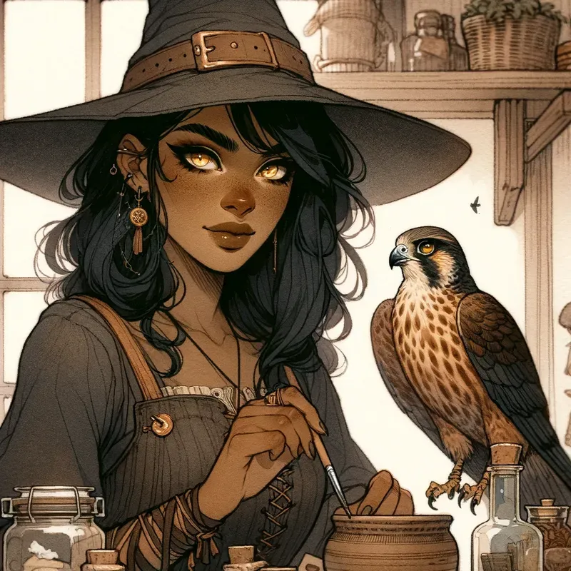 Cozy Cottagecore Witch Portraits DALL·E Prompt | PromptBase