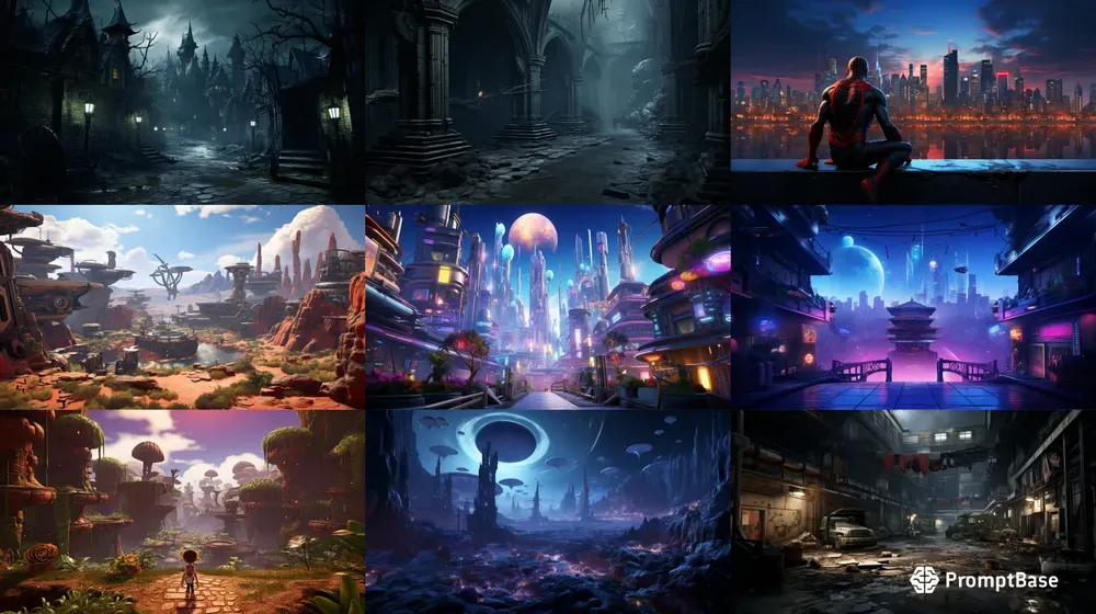 Ps5 Video Games Backgrounds Midjourney Prompt | PromptBase