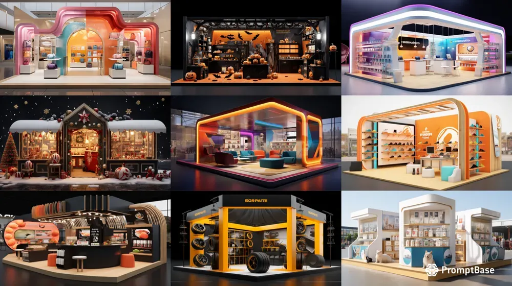 Dynamic Sales Pavilion Scenes Midjourney Prompt | PromptBase