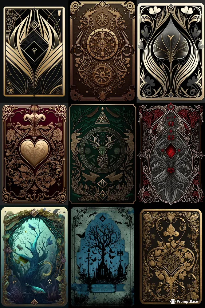 Playing Card Backs Midjourney Prompt | PromptBase