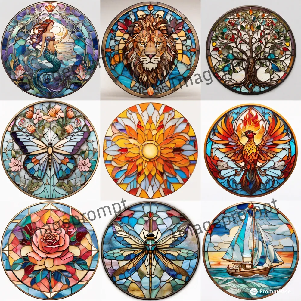 Professional Stained Glass Logos Leonardo Ai Prompt | PromptBase