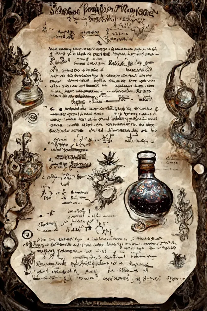 Magic Potion Recipes Midjourney Prompt | PromptBase