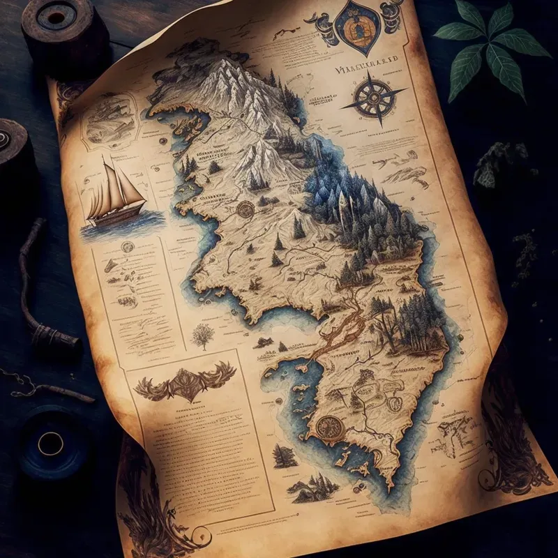 Intricate Fantasy Maps Midjourney Prompt | PromptBase