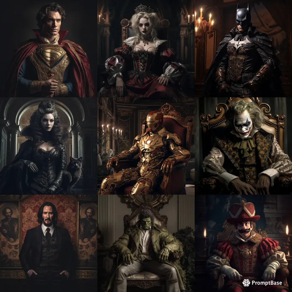 Realistic Baroque Character Photography Midjourney Prompt | PromptBase