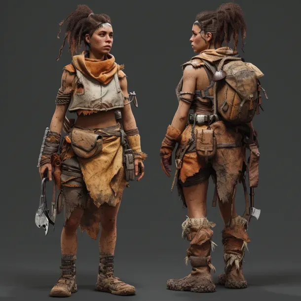 Survival Game 3D Character Art Midjourney Prompt | PromptBase