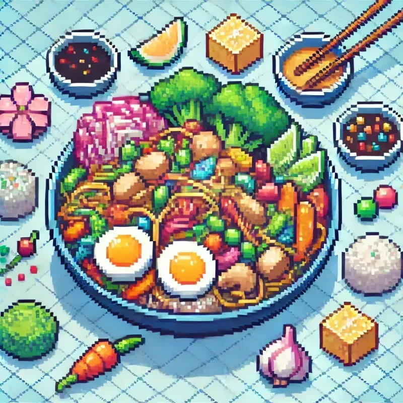 Pixel Art Panasian Menus DALL·E Prompt | PromptBase