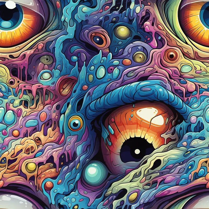 Seamless 2D Psychedelic Textures Midjourney Prompt | PromptBase